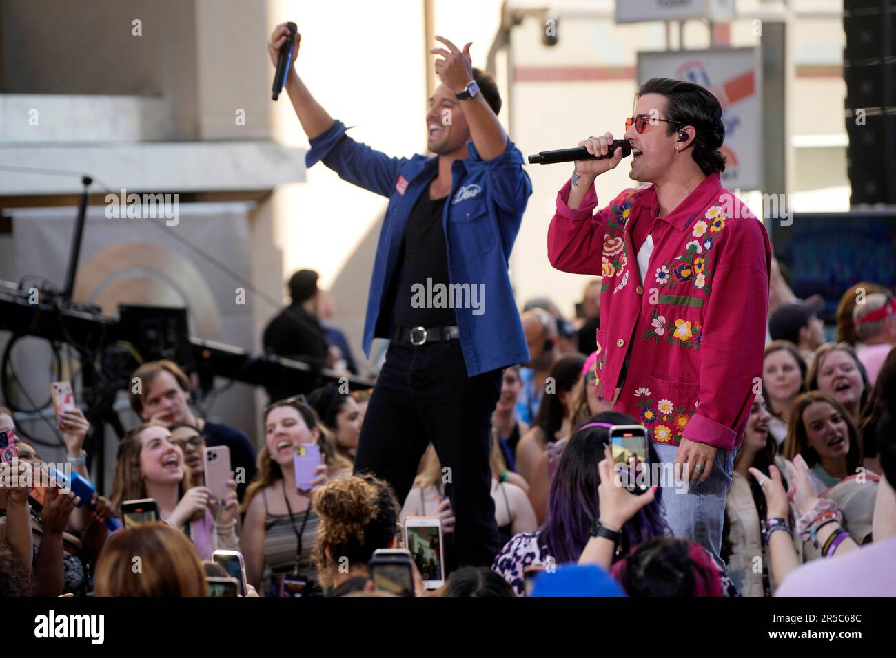 Big Time Rush members, from left, James Maslow and Logan Henderson ...