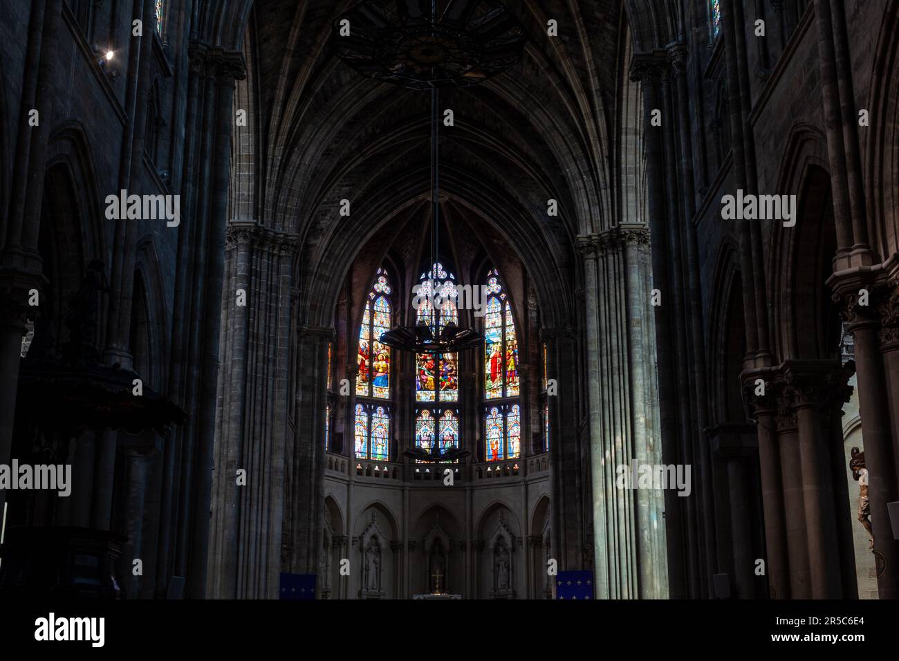 Exterior facade of the Saint Louis des Chartrons Catholic Church in ...