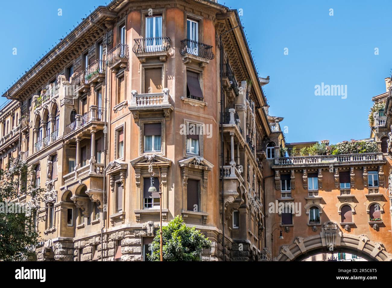 Rome, Italy - 04-12/2018: Beautiful houses in the Coppedè district in ...