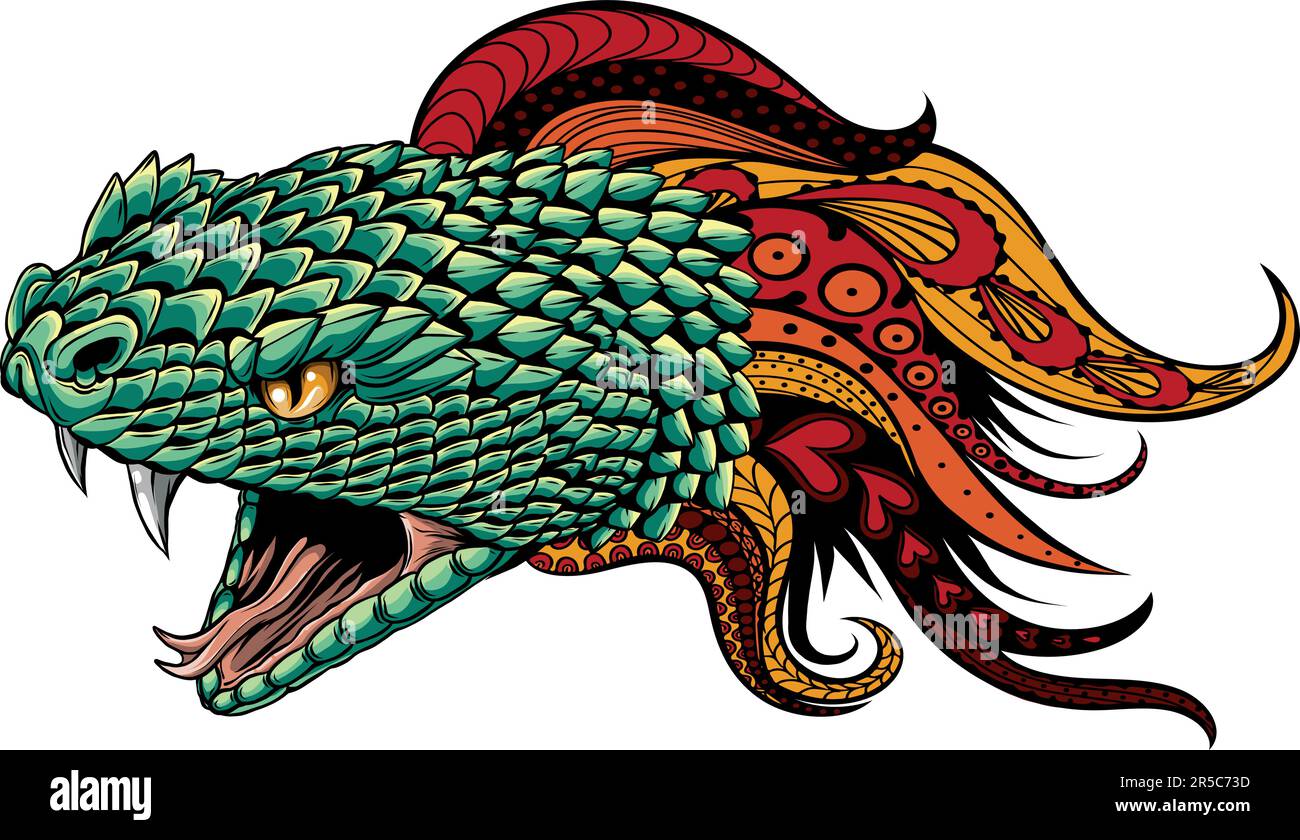 Snake Head Tattoo Flash