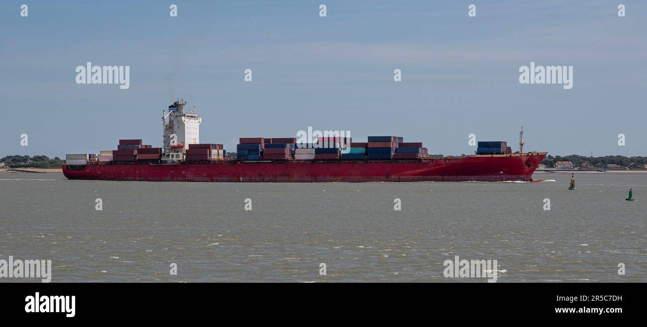 Container carrier ship hi-res stock photography and images - Alamy