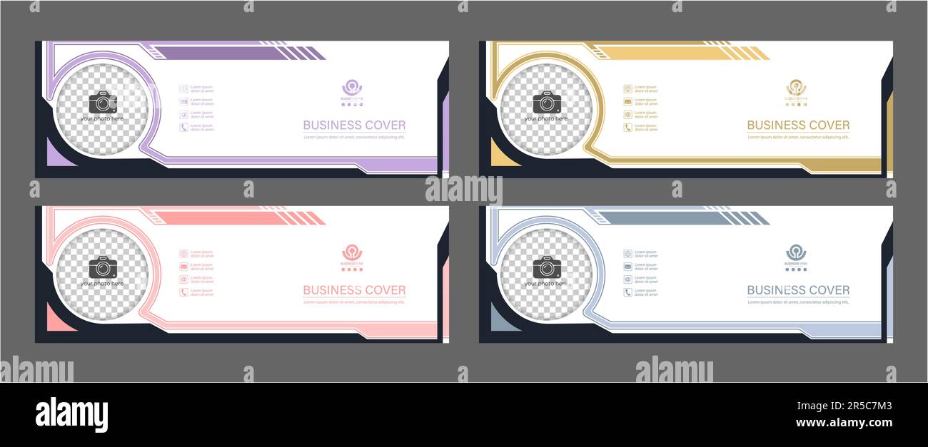 The layout of the banner, cover, poster, poster. A set of templates in ...