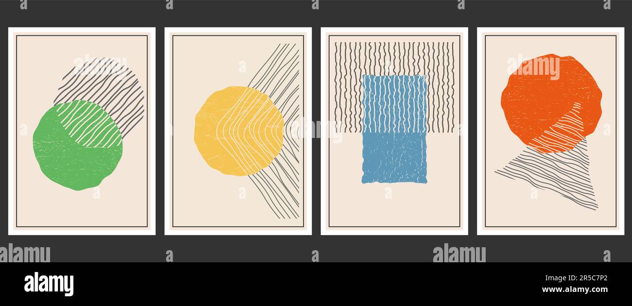 Set of backgrounds for interior design, poster and prints. Minimalistic ...