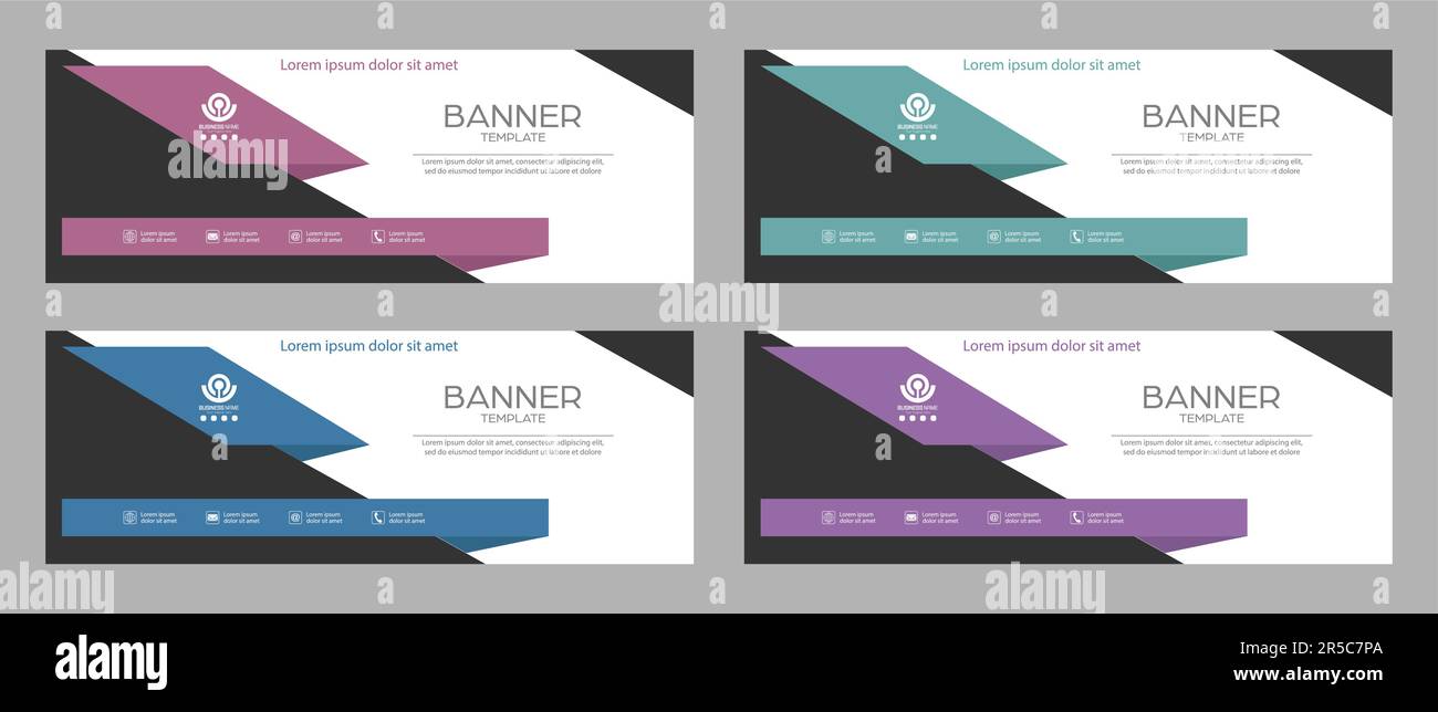 The layout of the banner, cover, poster, poster. A set of geometric ...