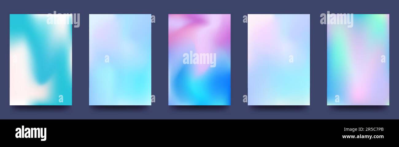 Set of vector gradients in pastel colors. For covers, wallpapers ...