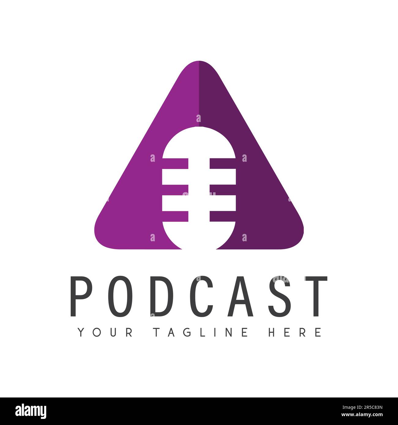 Podcast Logo Design Music Speaker Logotype Listen Stock Vector Image ...