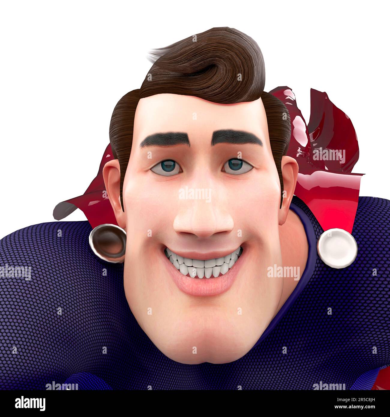 super cartoon close up, 3d illustration Stock Photo - Alamy