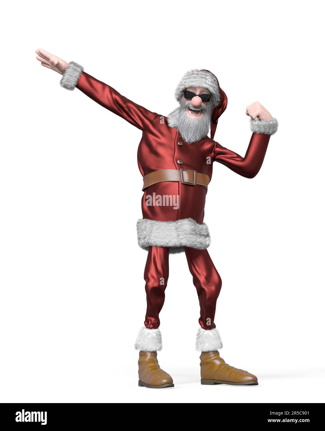 santa claus is the winner, 3d illustration Stock Photo - Alamy