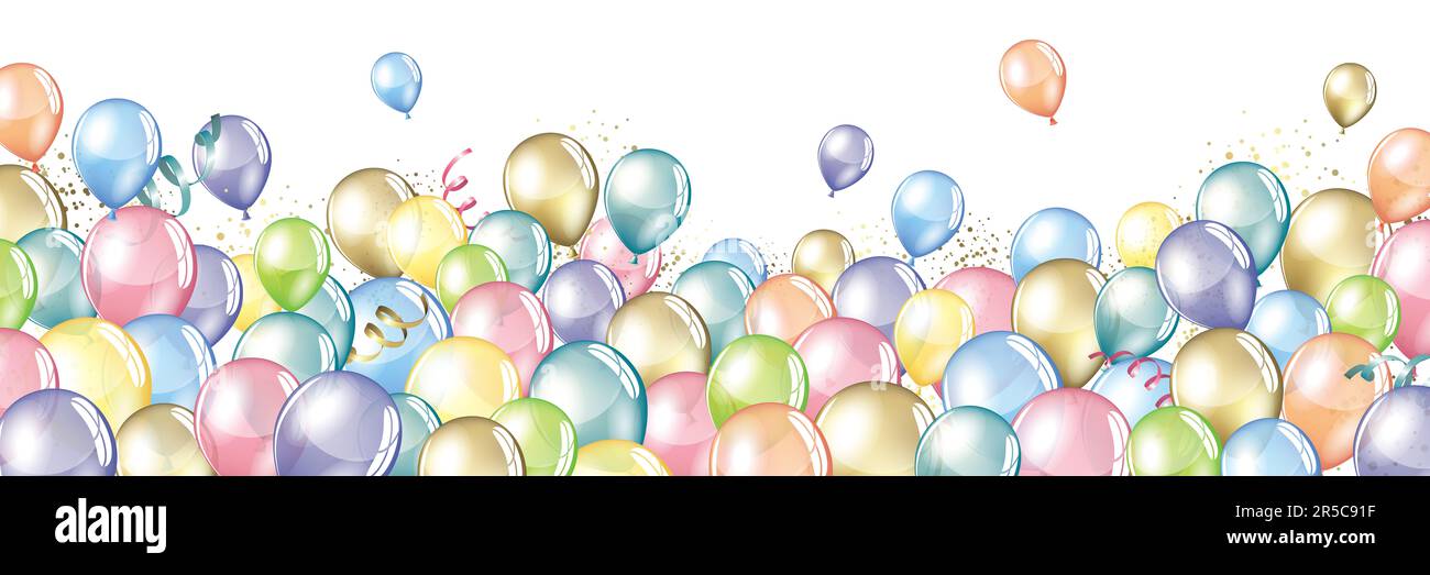 Color balloons background - Festive party design theme Stock Photo - Alamy