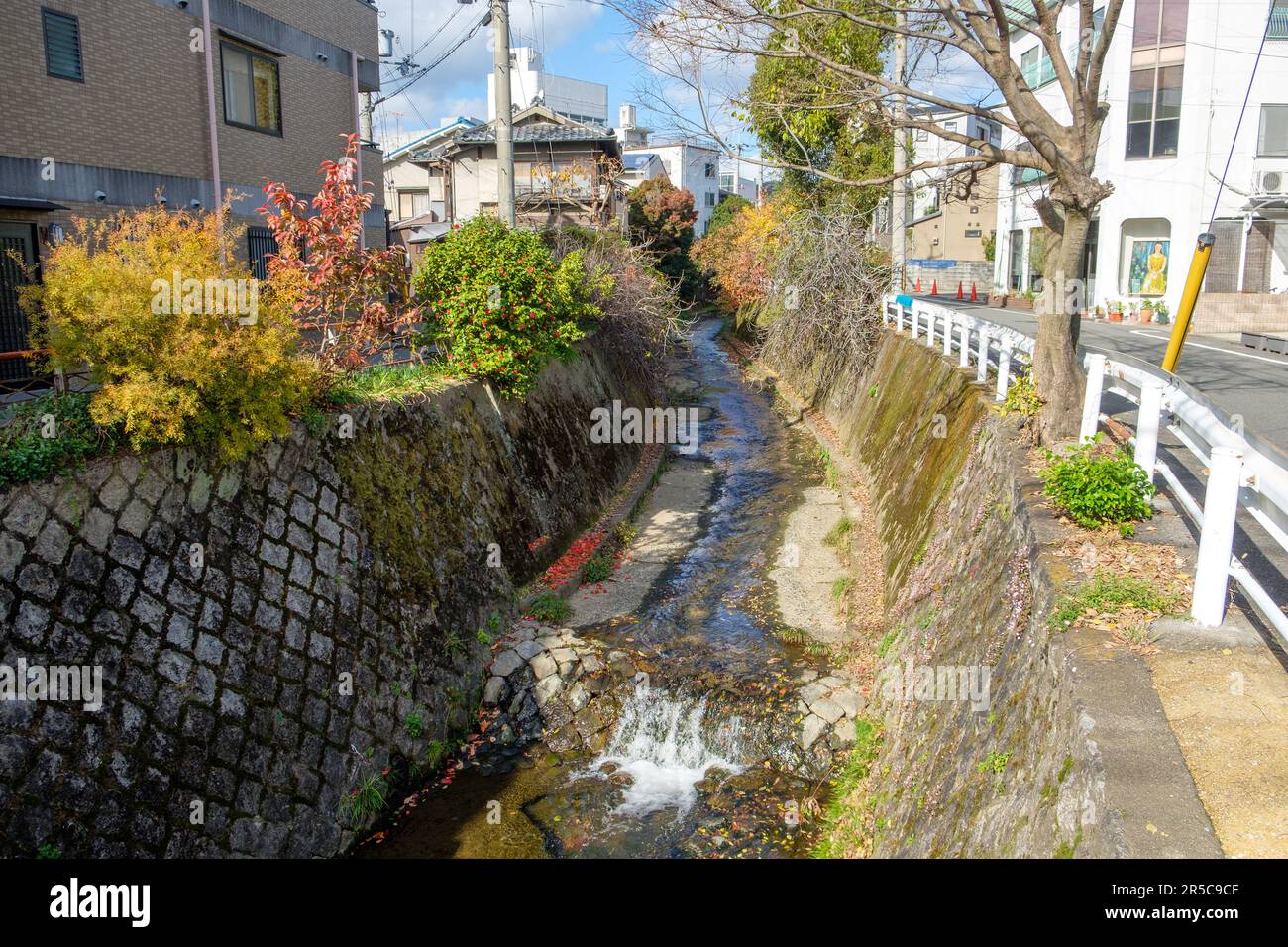 Urban waterway in Kyoto, Japan Stock Photo - Alamy