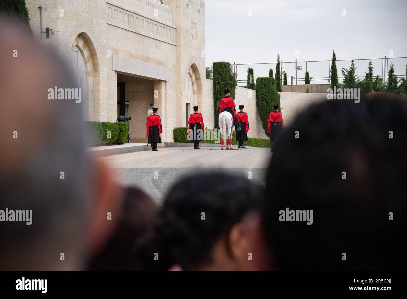 Amman, Jordan - 1 June 2023: Royal Wedding, Circassian guards at the ...