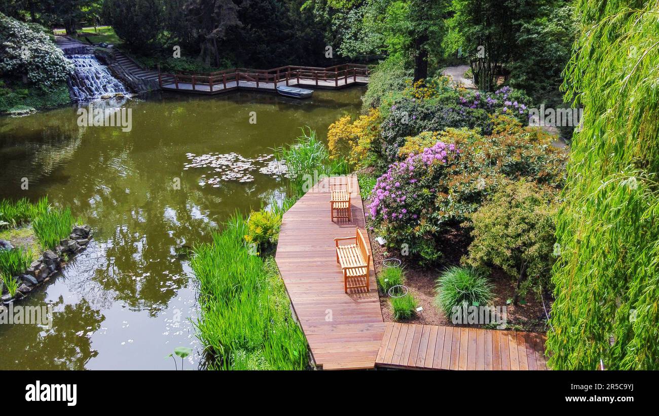 Aerial view botanical garden hi-res stock photography and images - Alamy