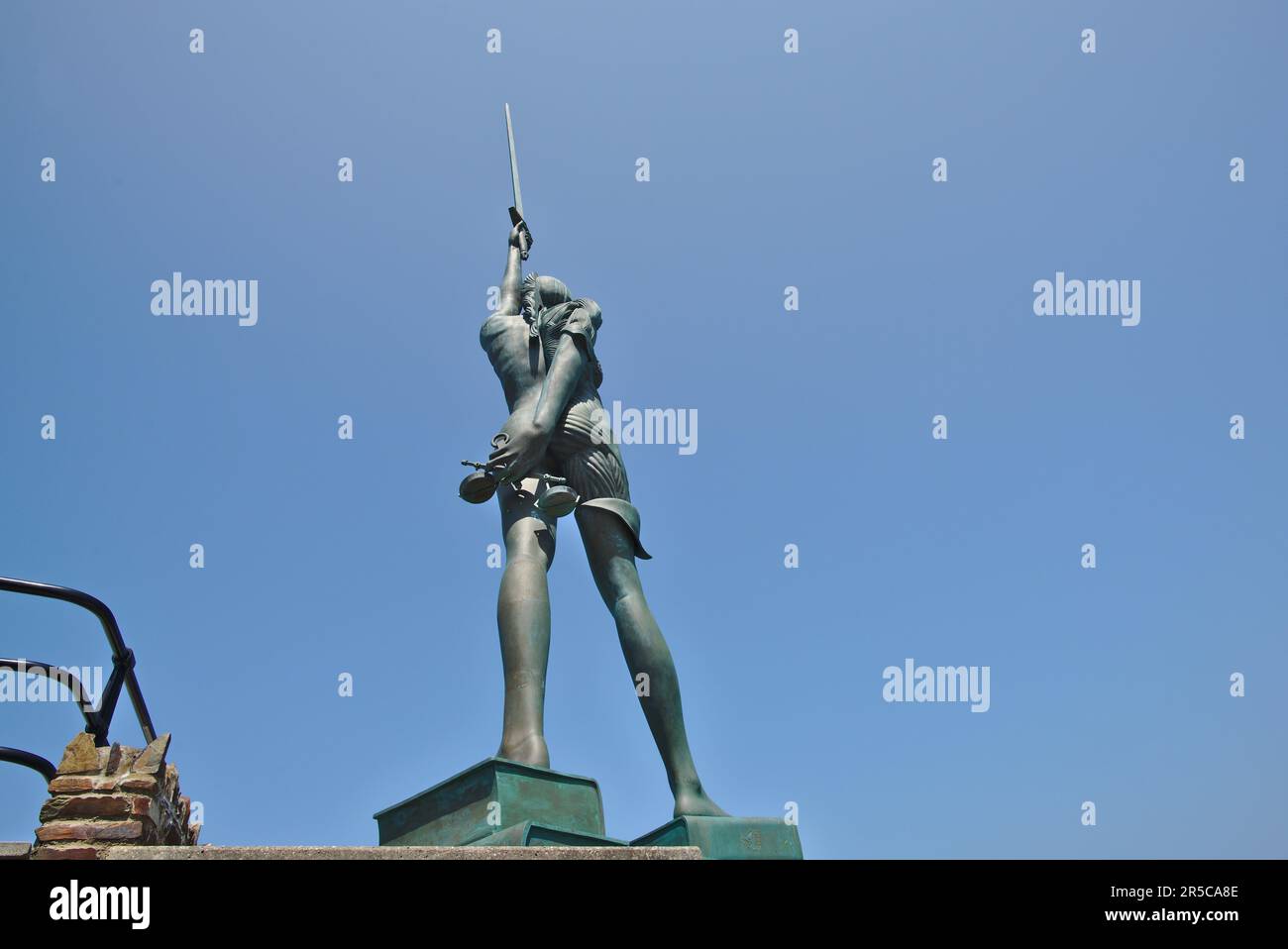 Verity, a 66 foot stainless steel and bronze sculpture created by ...