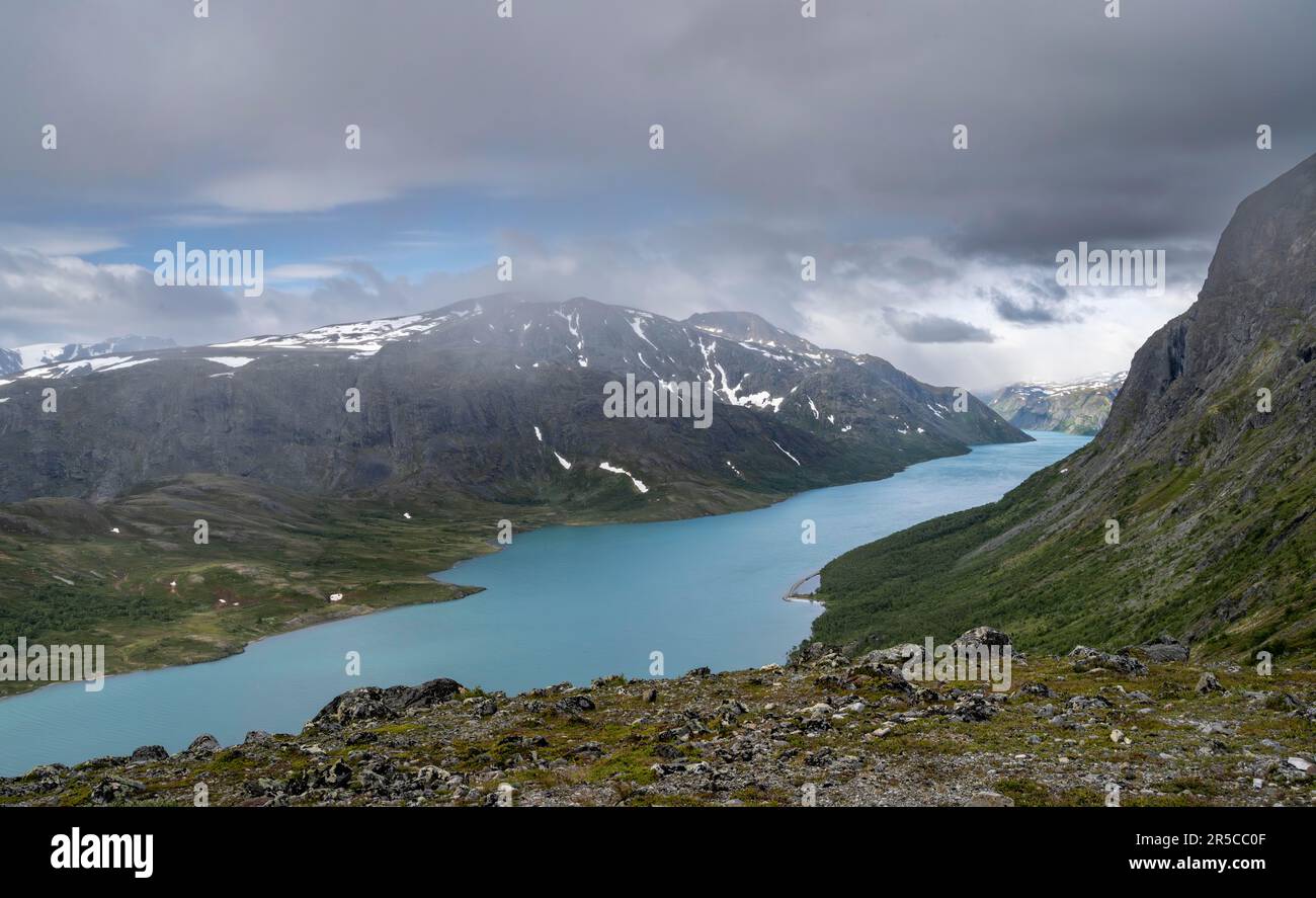 View of Lake Gjende, Besseggen Hike, Ridge Hike, Jotunheimen National ...
