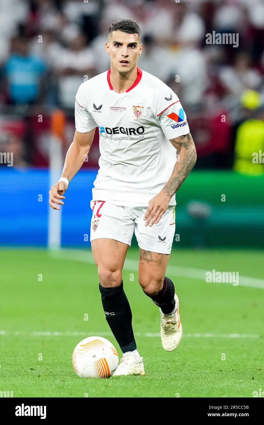 Budapest, Hungary. 31st May, 2023. Erik Lamela of Sevilla FC during the ...