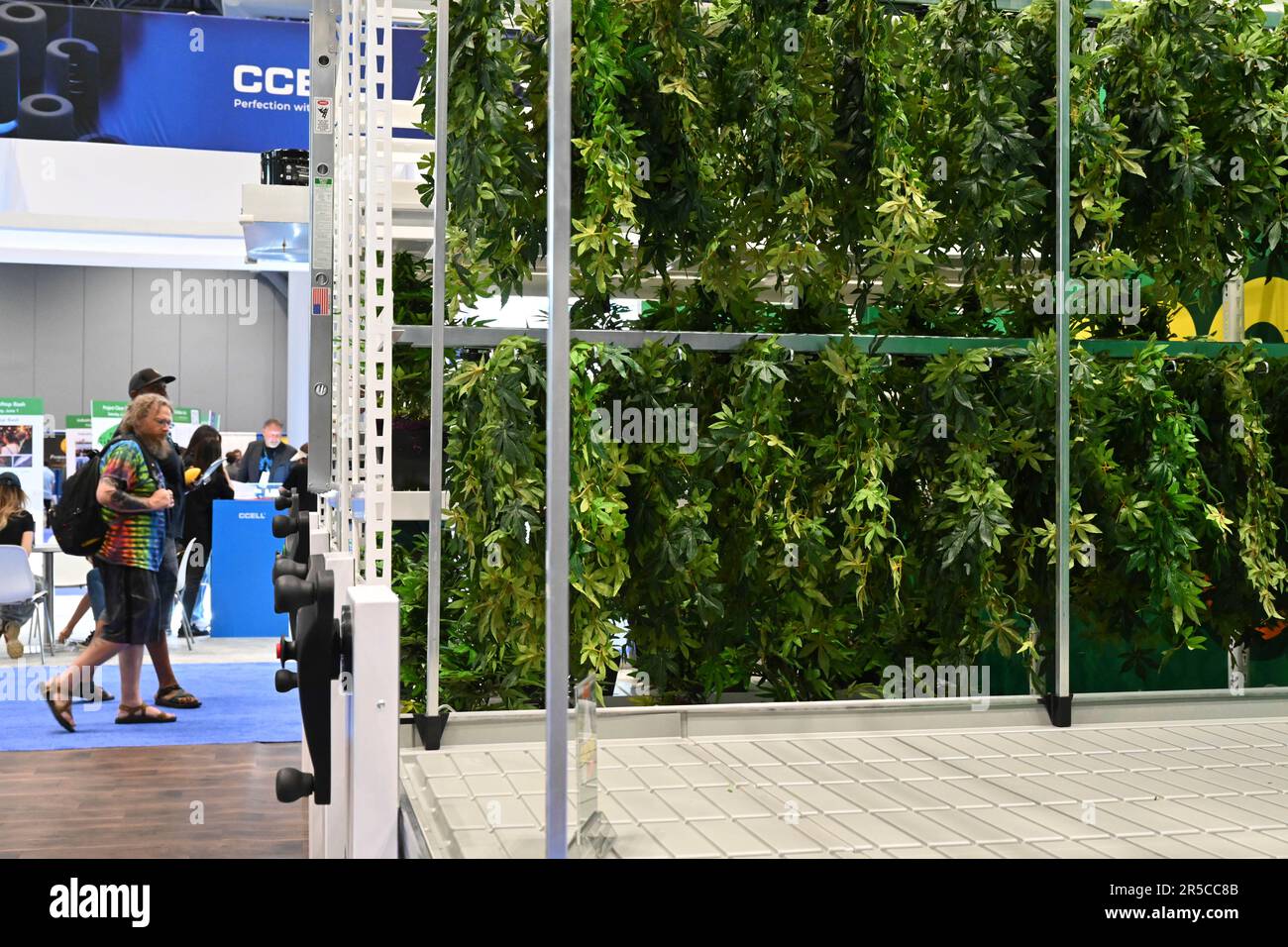 Photo by: NDZ/STAR MAX/IPx 2023 6/2/23 Mobile vertical grow racks and ...