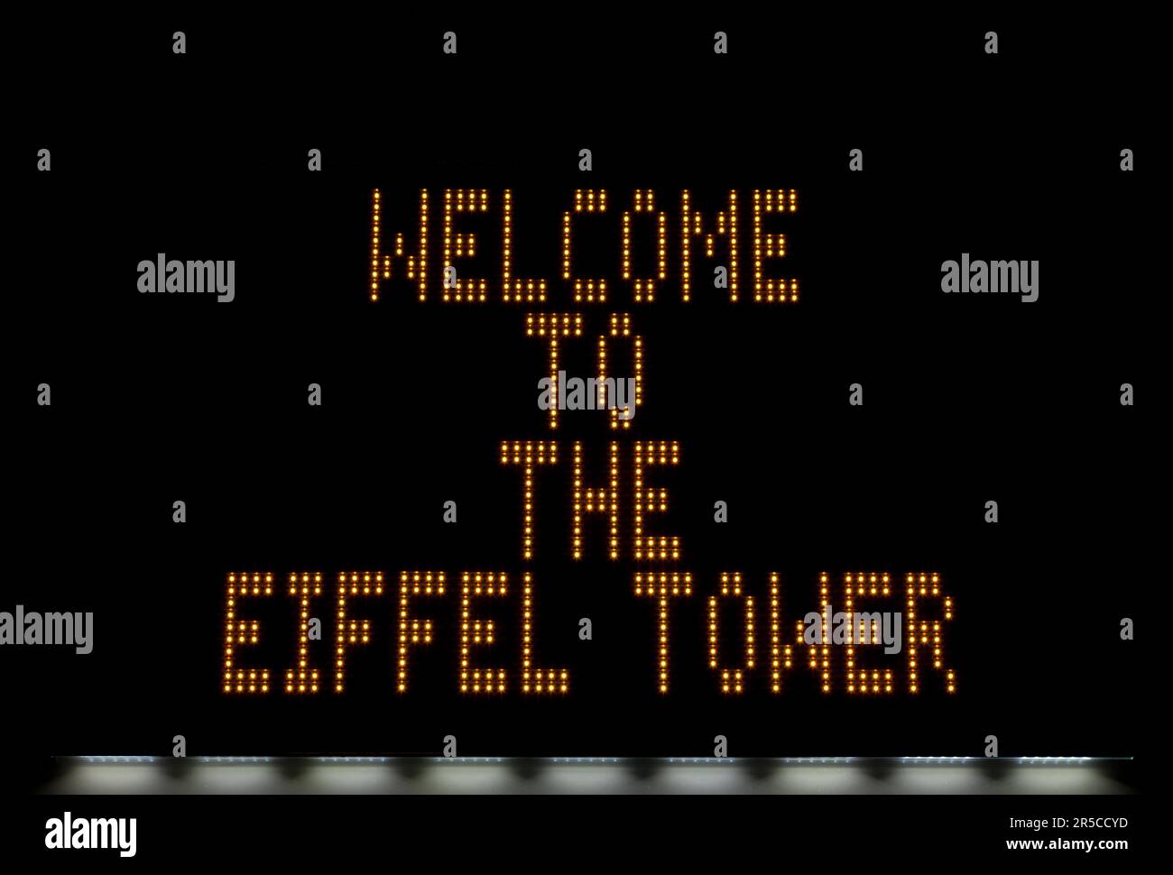 Detail of the electronic display of Eiffel Tower basement Stock Photo ...