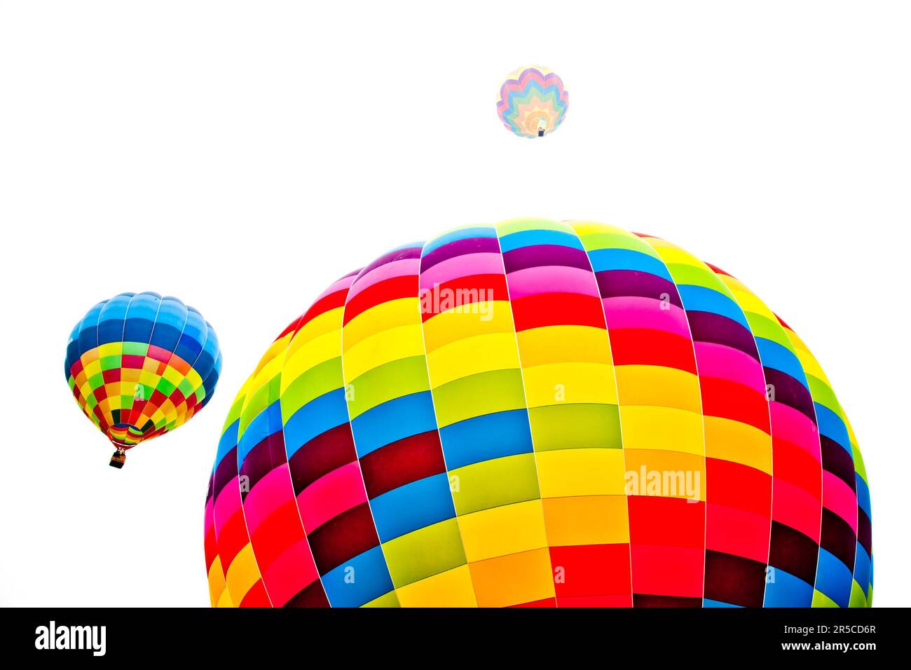 Fire balloon during a foggy day on white background Stock Photo - Alamy