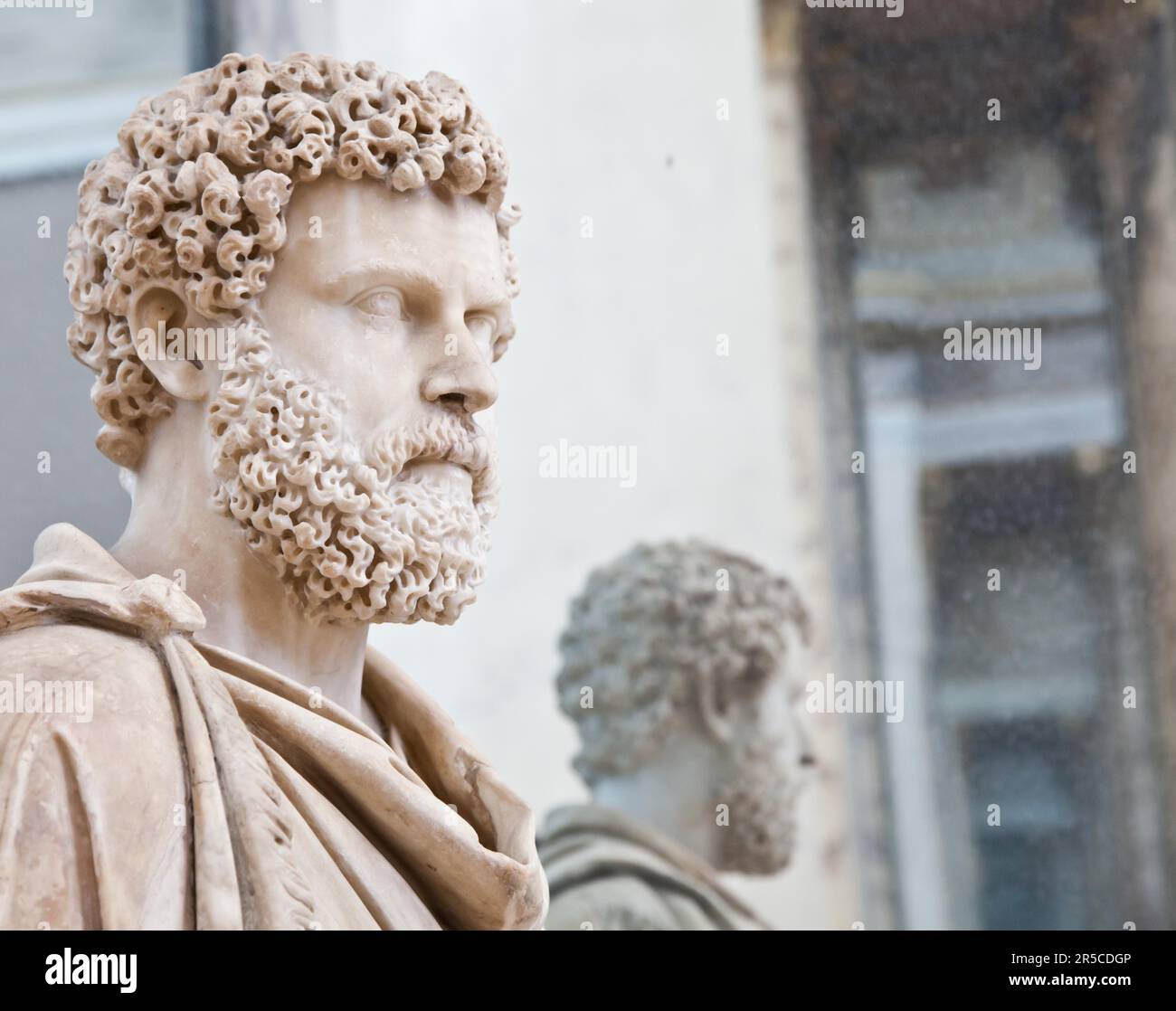 Close up of a male statue, modern copy of a Greek original. Good for ...