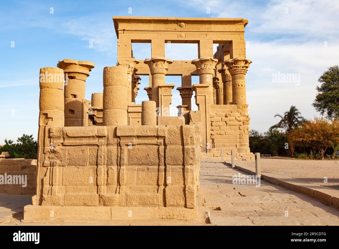 View of The Roman Kiosk of Trajan on Agilkia Island (move from island ...