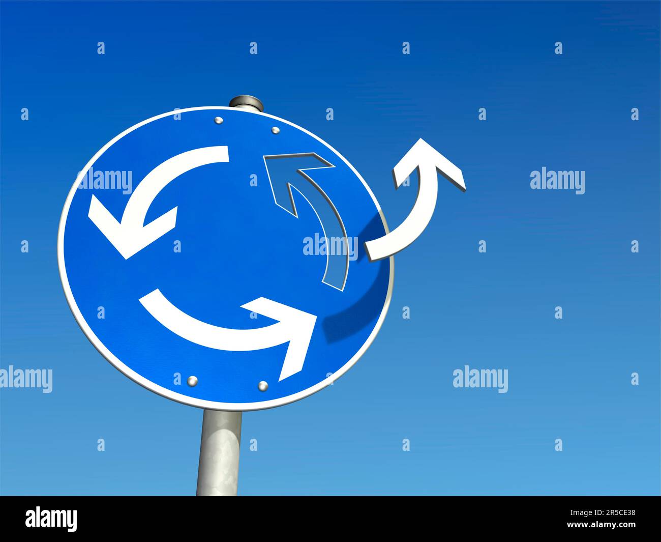 Cycle sign blue background hi-res stock photography and images - Alamy