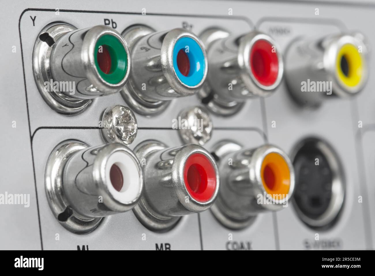 Detail picture of cinch sockets Stock Photo - Alamy