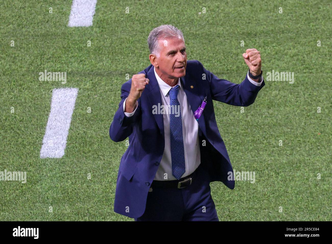 Doha, Qatar. 21th November 2022. Carlos Queiroz, coach of Iran during ...