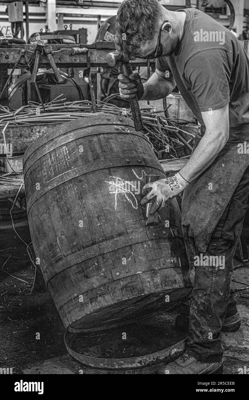 Cooper cooperage Black and White Stock Photos & Images - Alamy