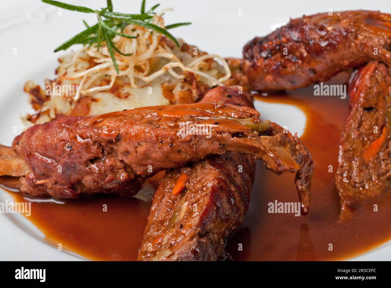 Traditional German Beef Rouladen Stuffed with Vegetable Stock Photo - Alamy