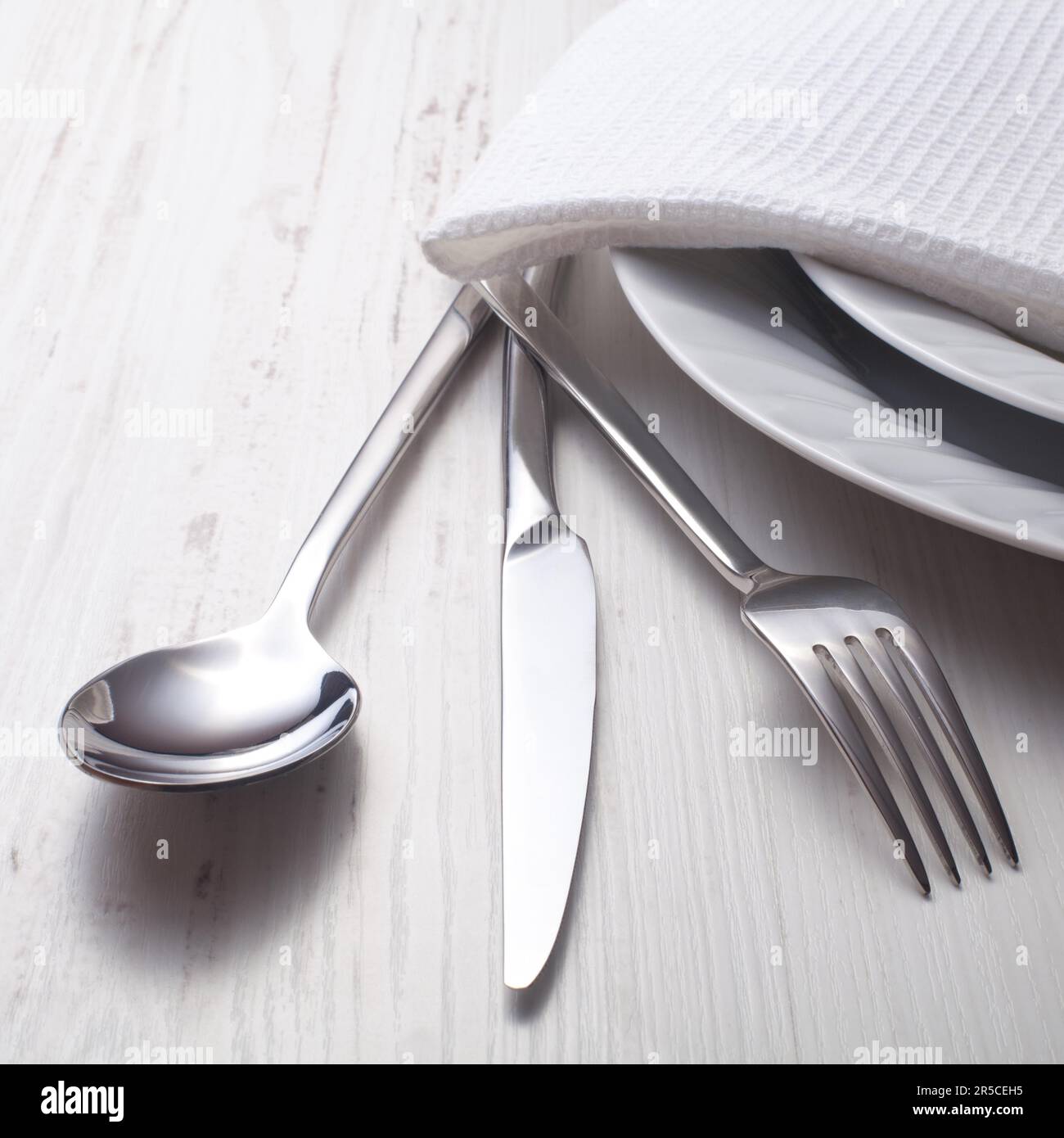 Set of kitchen object on a white background Stock Photo - Alamy