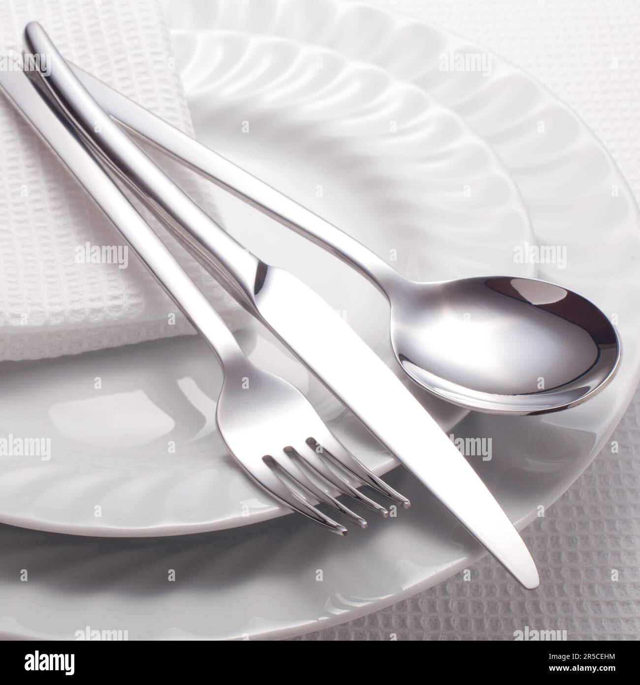 Set of kitchen object on a white background Stock Photo - Alamy