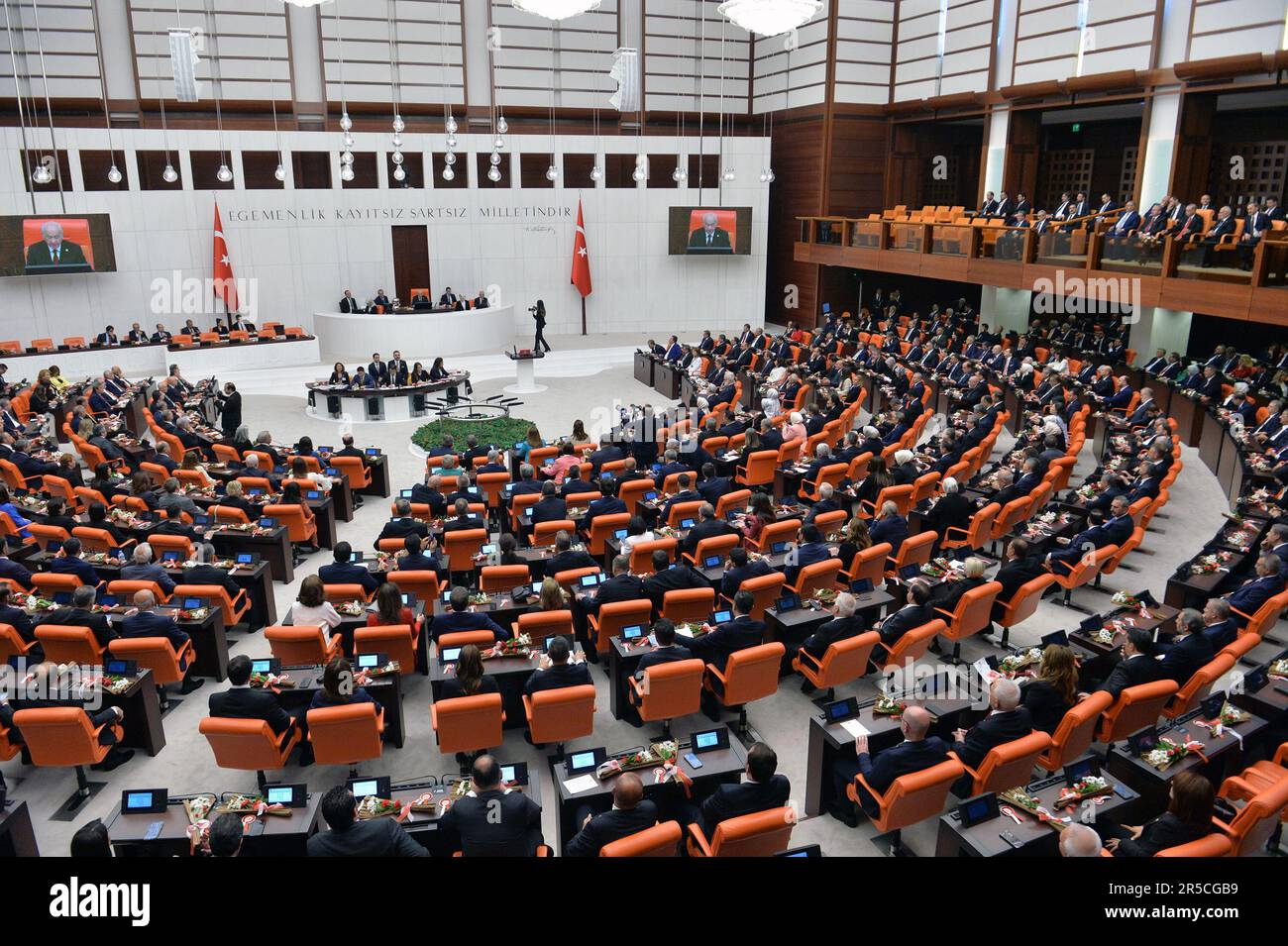 Ankara, T¨¹rkiye. 2nd June, 2023. Turkish parliament's newly elected ...