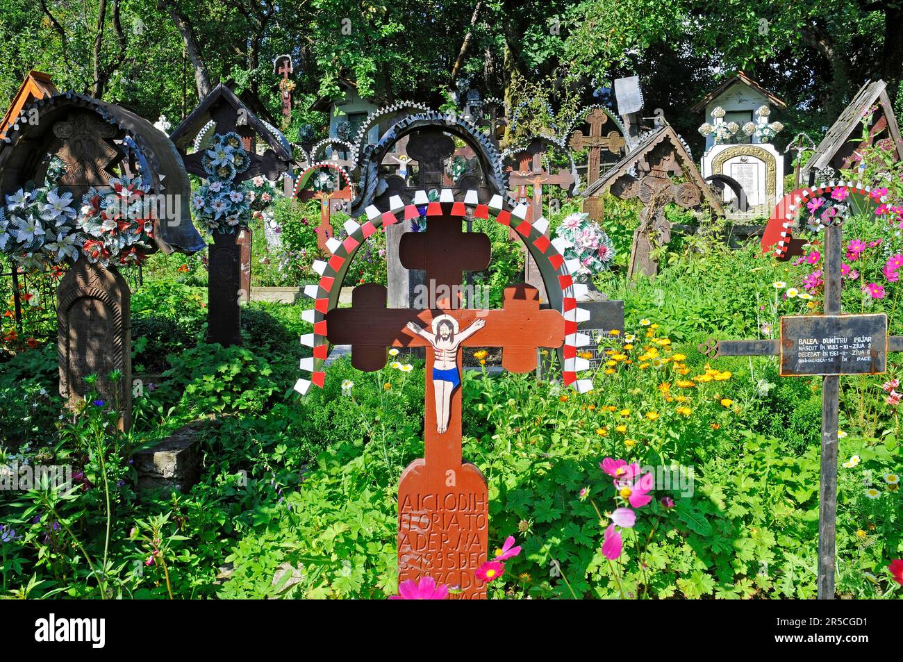 Cemetery, village of Leud, Maramures, Romania Stock Photo - Alamy