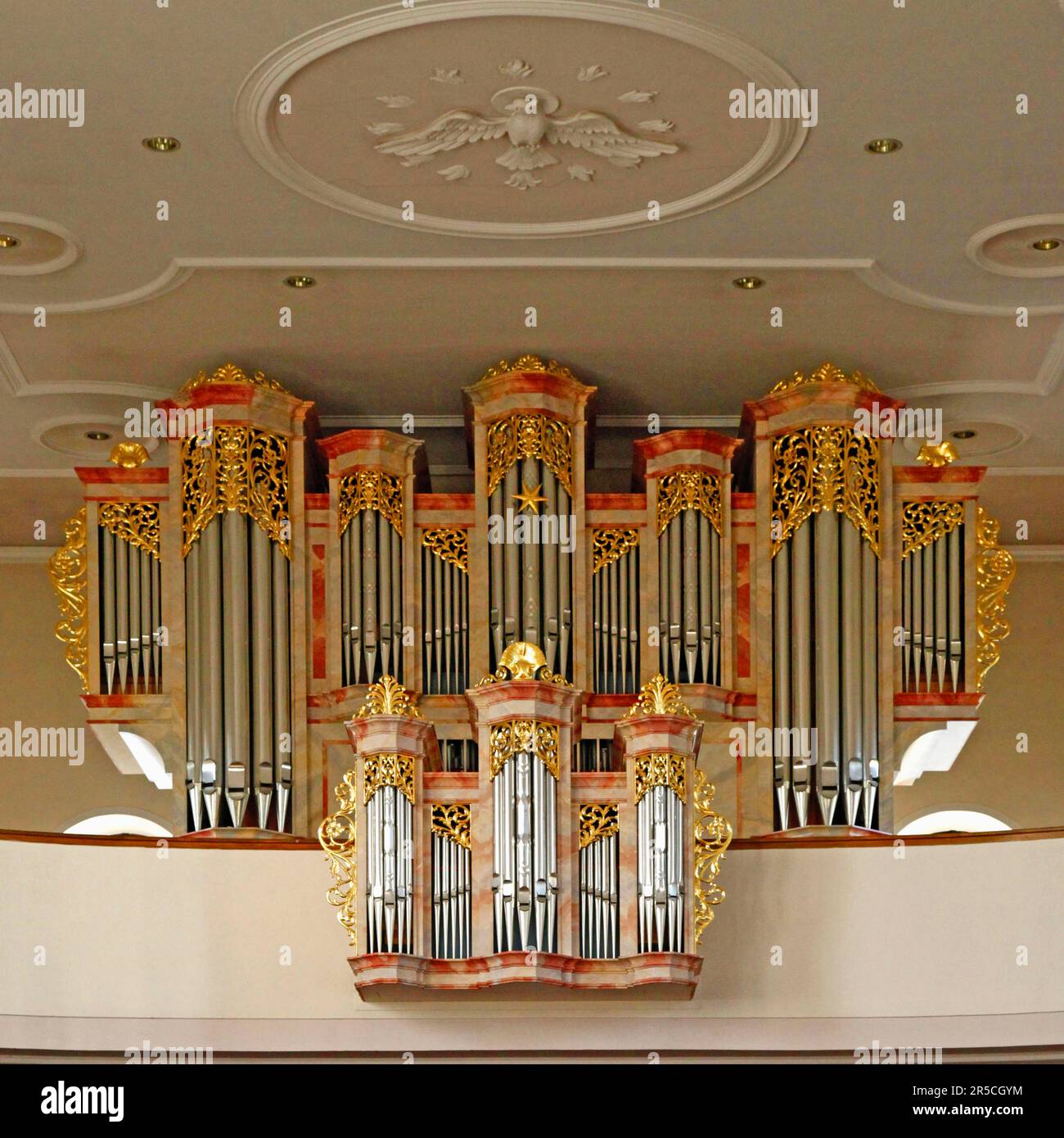 Church organ, St. Lambertus Catholic Church, Bad Schoenborn, Baden ...