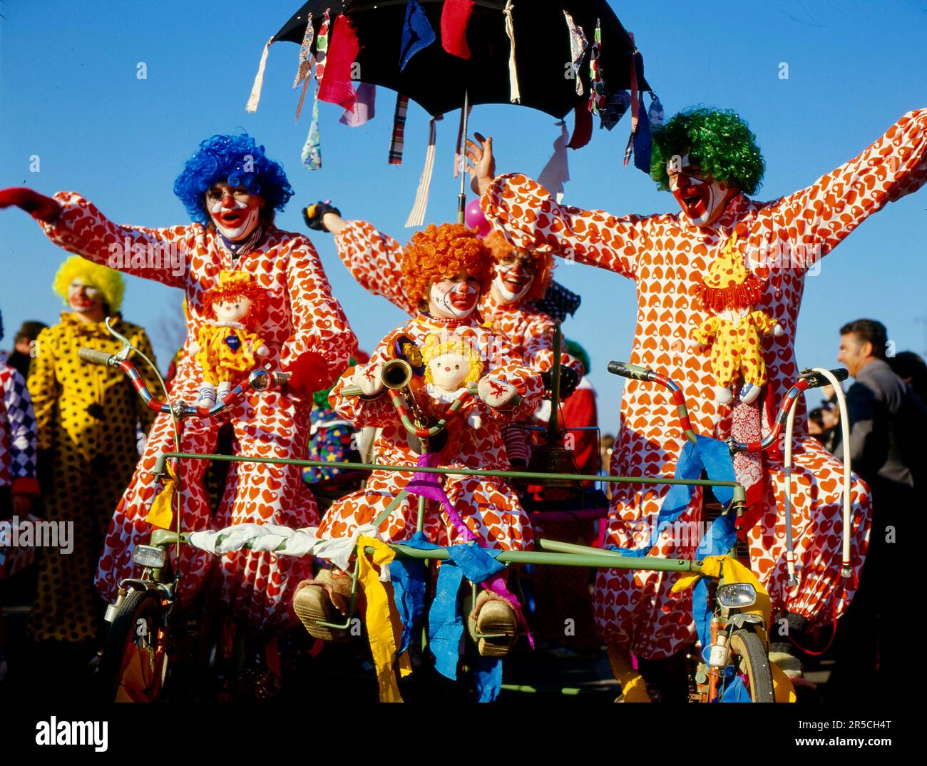 Clowns at a carnival procession, Fasnet, Fasching Stock Photo - Alamy