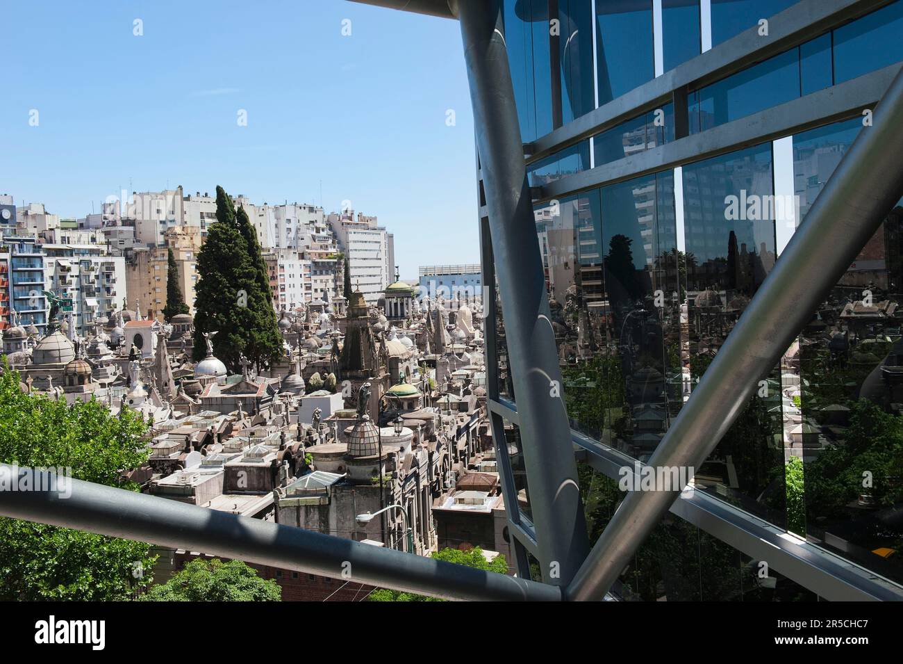 Recoleta Cemetery, view through window from shopping centre, Buenos ...