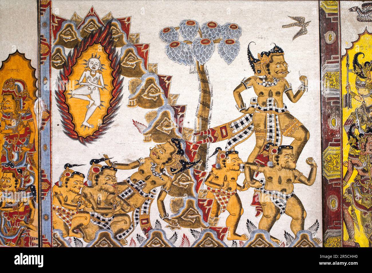 Traditional Kamasan Paintings, Kertha Gosa Pavilion (former Hall of ...