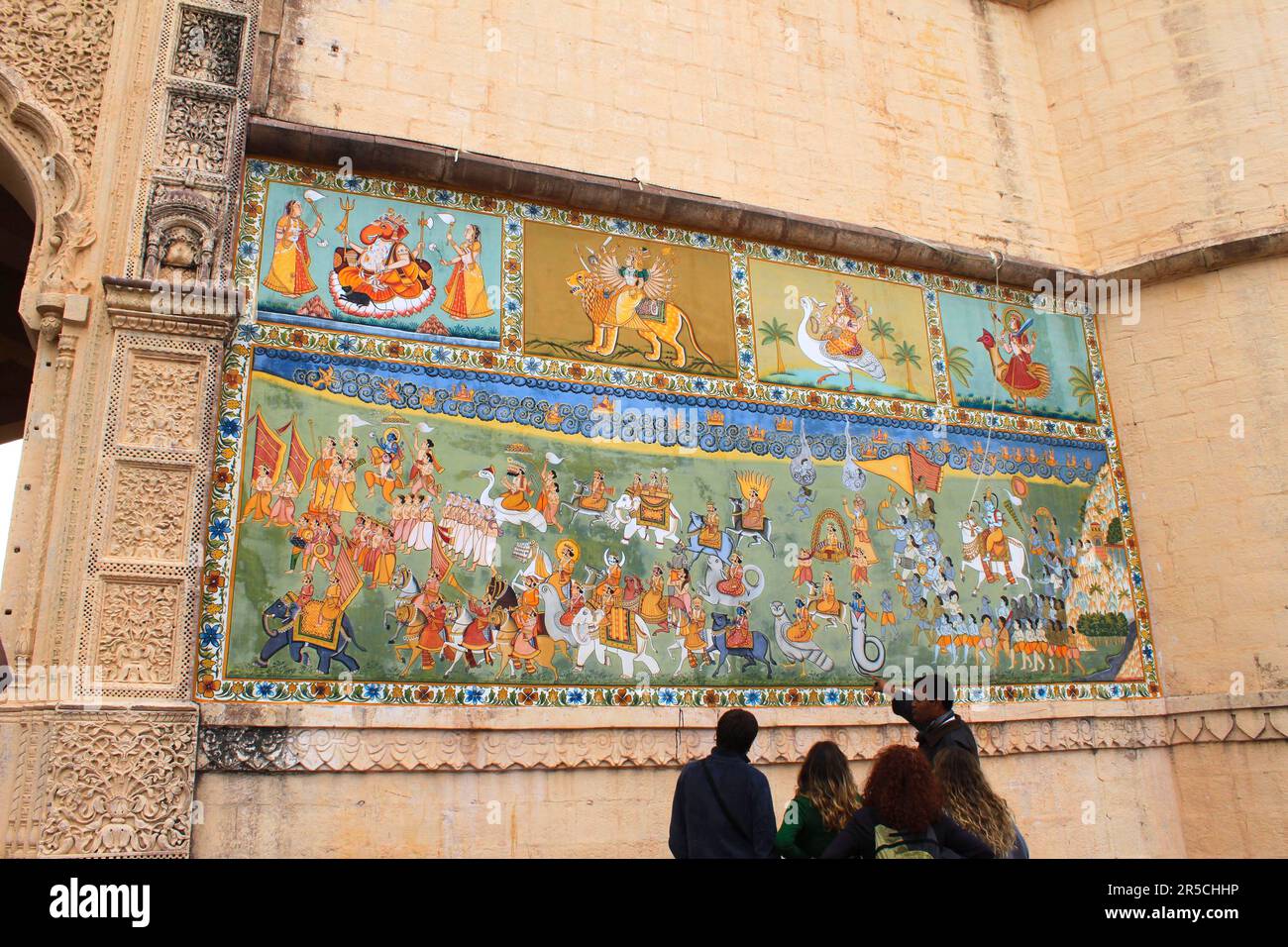 Mural, Mehrangarh Fort, Jodhpur, Rajasthan, India Stock Photo - Alamy