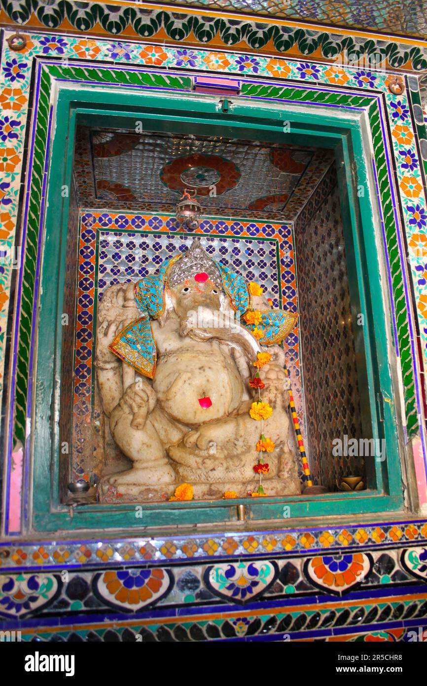 Ganesha Shrine, City Palace, Udaipur, Rajasthan, India Stock Photo - Alamy