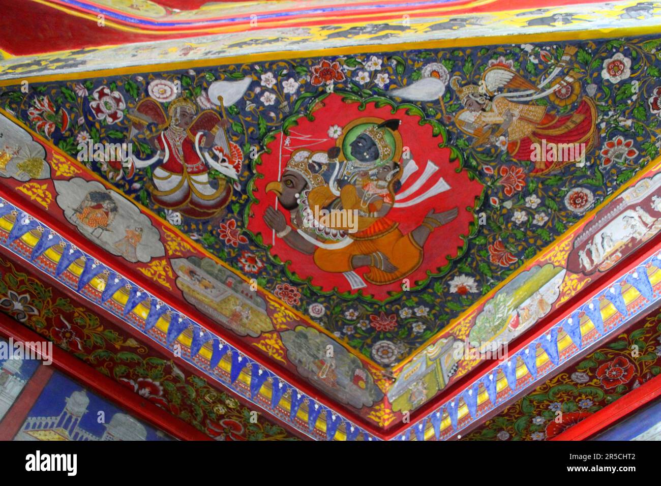 Ceiling painting, City Palace, Udaipur, Rajasthan, Ceiling fresco ...