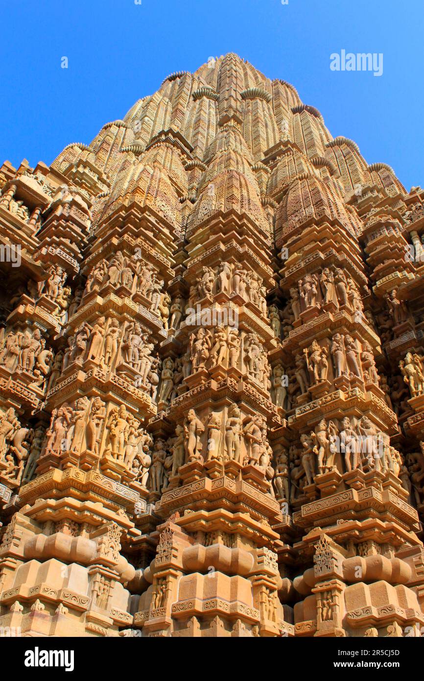 Kandariya Mahadeo Temple, Khajuraho, Madhya Pradesh, India Stock Photo ...