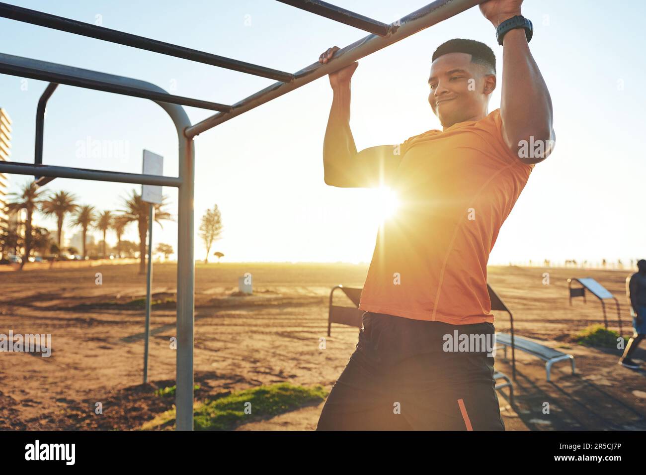 Not having a gym membership is no excuse for not exercising. a young ...