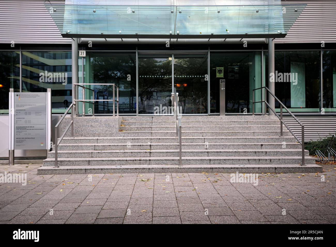 Sign at the entrance, Federal Commissioner for the Records of the State ...