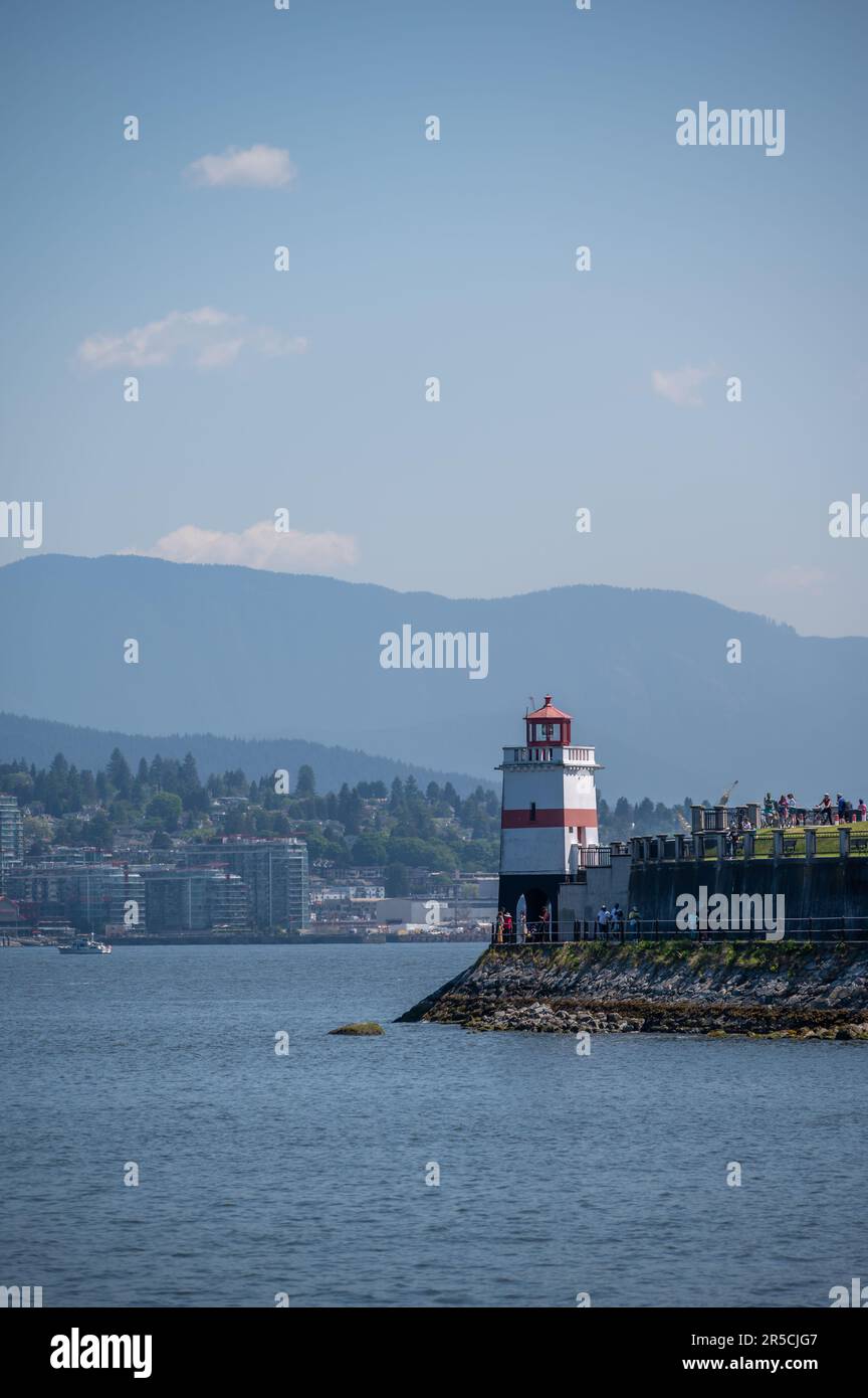 Brockton Point Lighthouse in Stanley Park, Vancouver Canada Stock Photo ...
