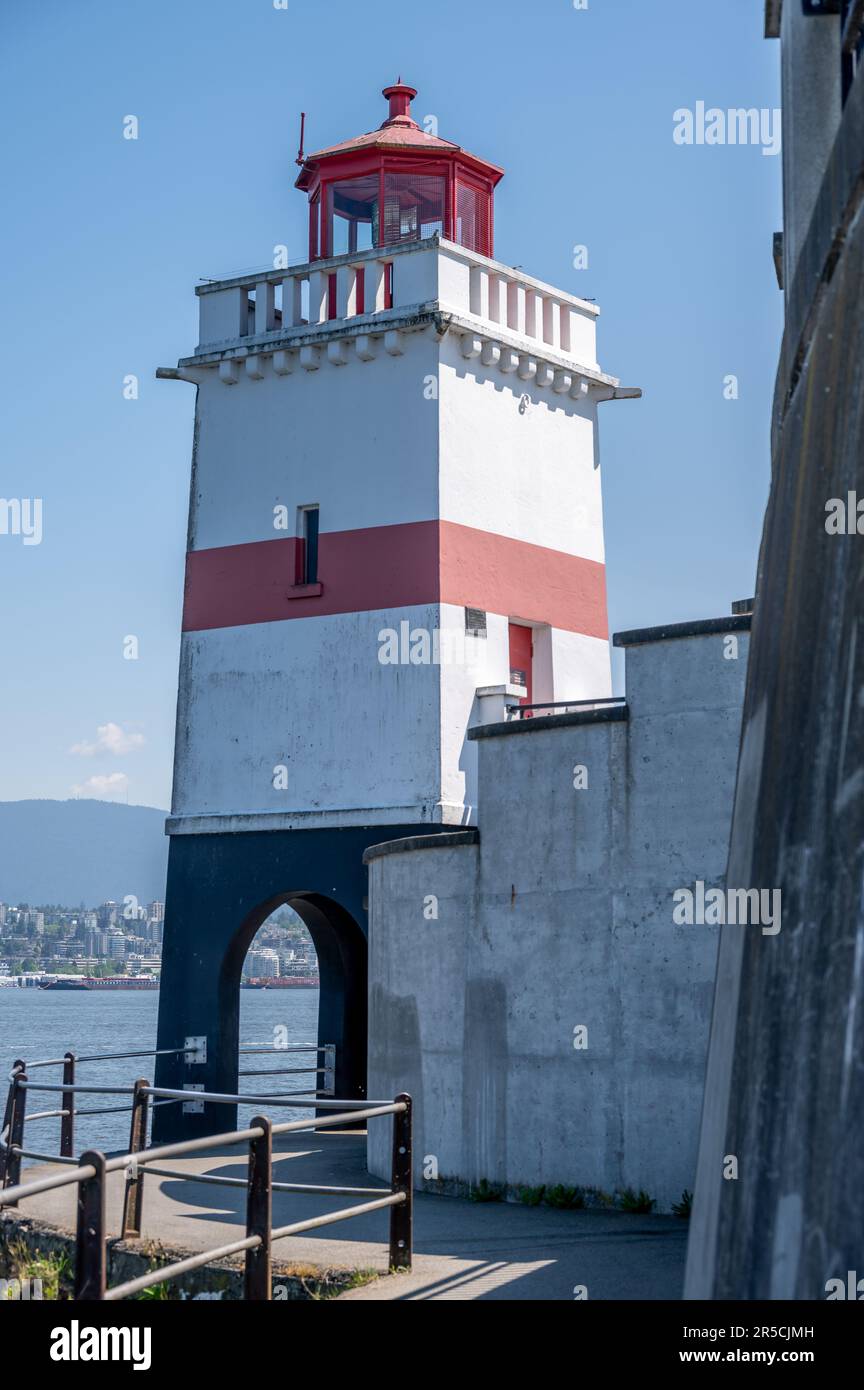 Brockton Point Lighthouse in Stanley Park, Vancouver Canada Stock Photo ...