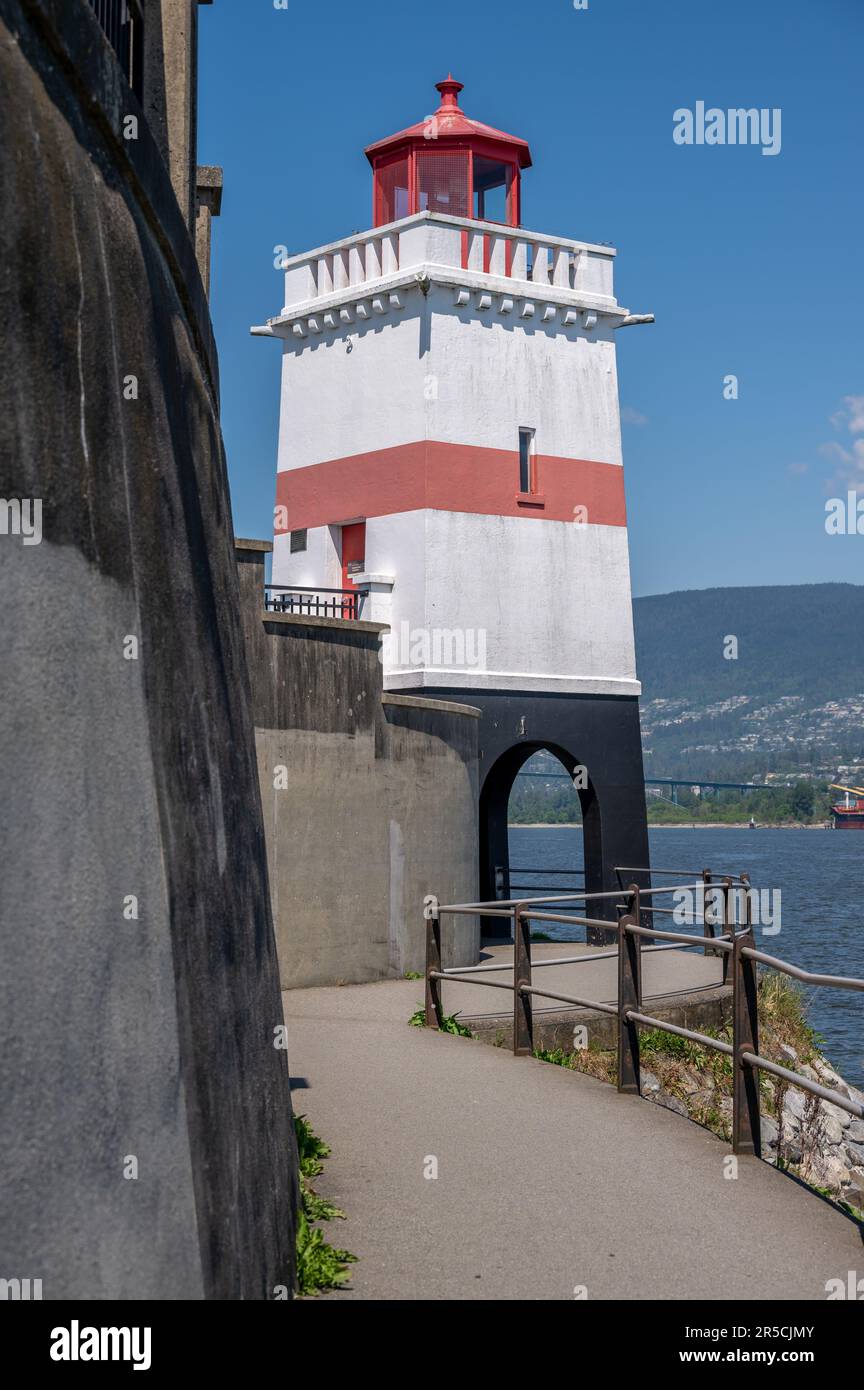 Brockton Point Lighthouse in Stanley Park, Vancouver Canada Stock Photo ...