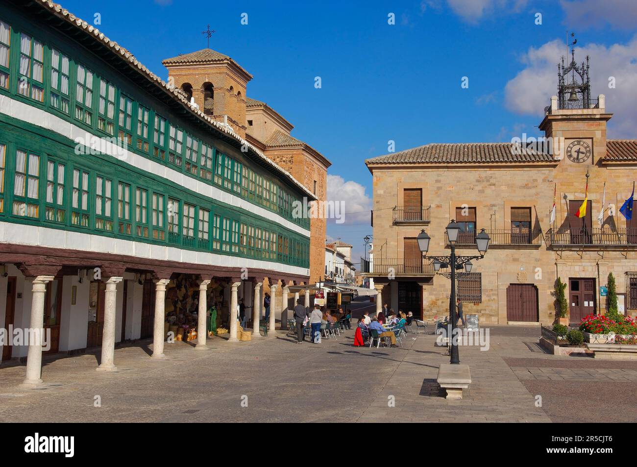 Plaza mayor (Main Square), Almagro, Ciudad Real province, Route of Don ...