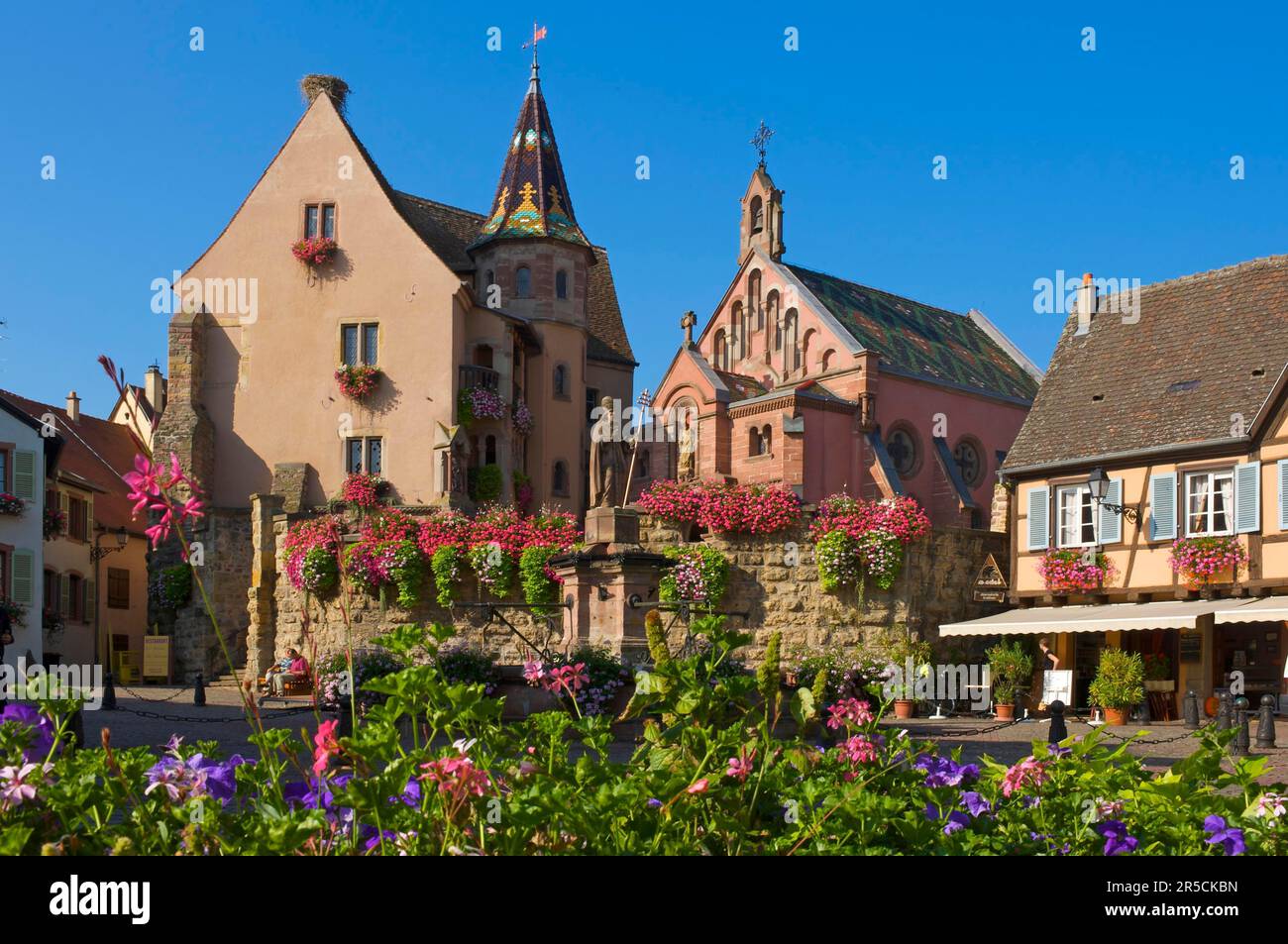 St-Leo Chapel, St-Leo Castle in Eguisheim, Alsace, France Stock Photo ...
