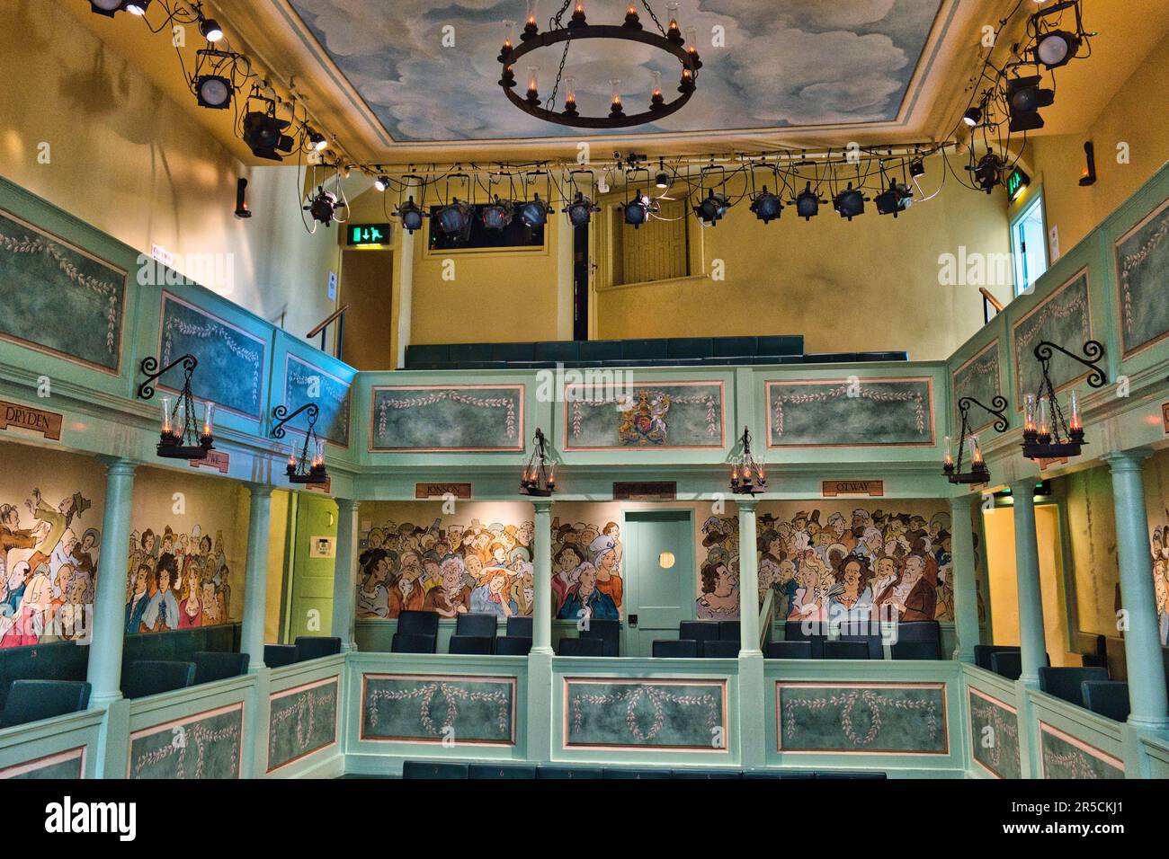 Georgian Theatre Royal gallery and boxes from stage Stock Photo - Alamy
