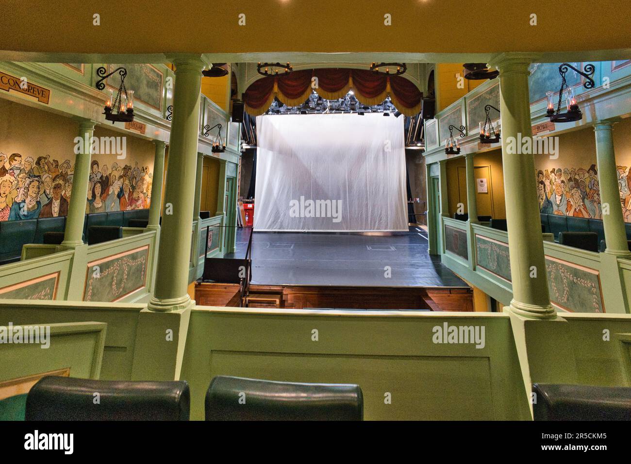 Georgian Theatre Royal view of stage from Royal Box Stock Photo - Alamy